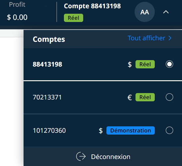 Comment basculer entre les comptes dans WebTrader? – Centre D’assistance Comment basculer entre les comptes dans WebTrader? – Centre D’assistance